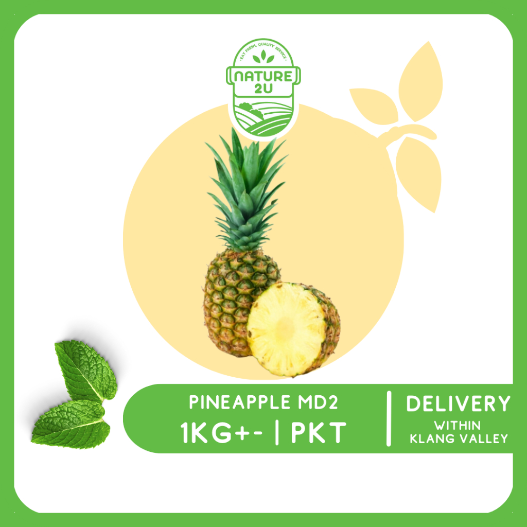 Nature2U Fresh Fruit - Pineapple Nature Pine / Nanas MD2 / 黄莉 (1KG+- | NOS) | Shopee Malaysia