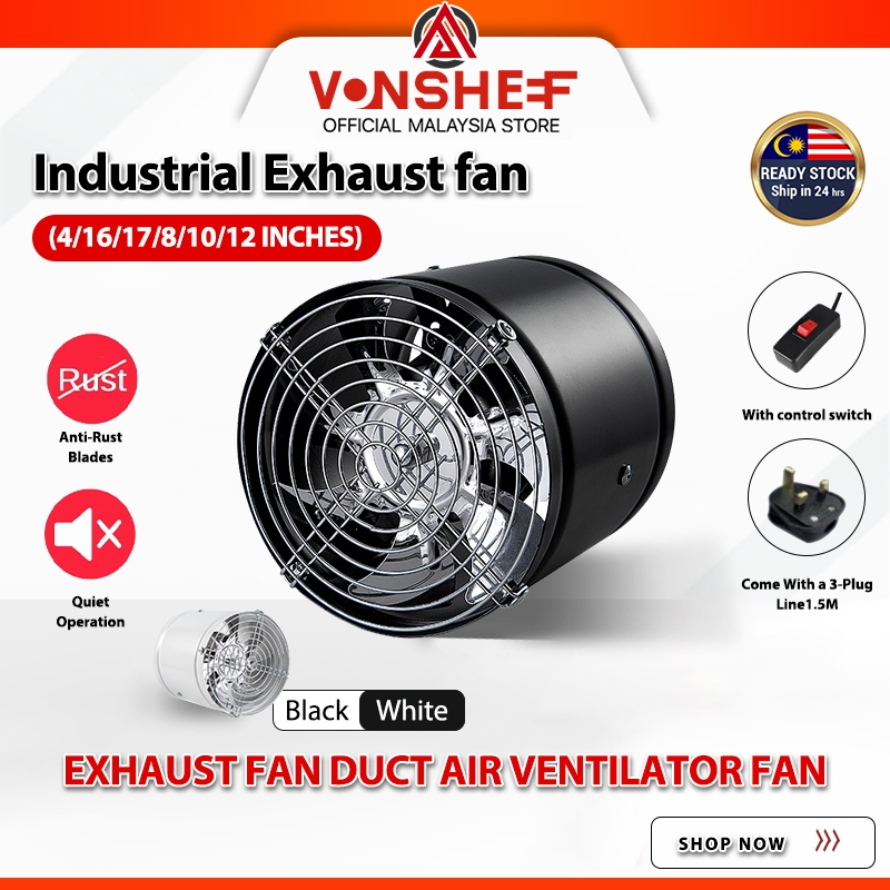 ( "4-12" ) Inch Inline Exhaust Fan /Kipas Ekzos / Ventilation Fan ...