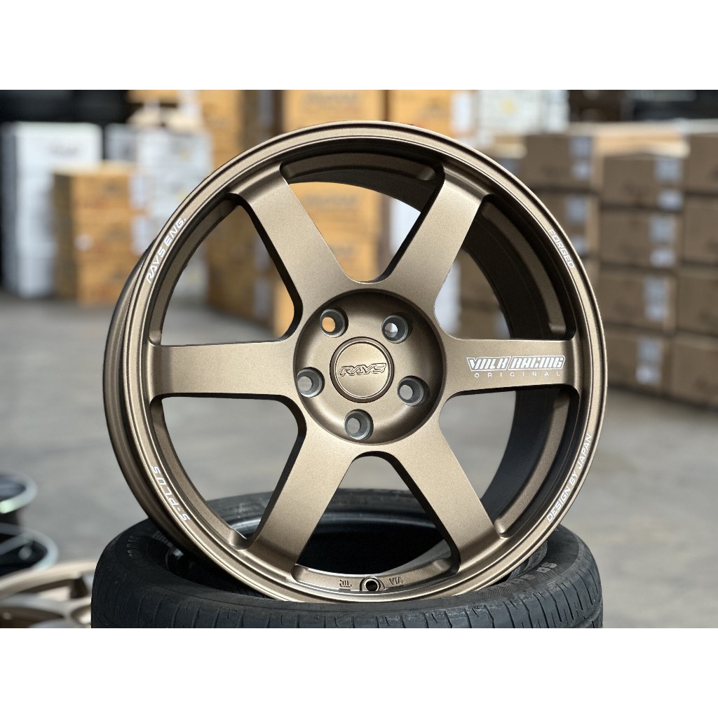NEW 18X8.5J AOW TE37 Saga Rim (set of 4) 5X114.3 Bronze for Civic Camry ...