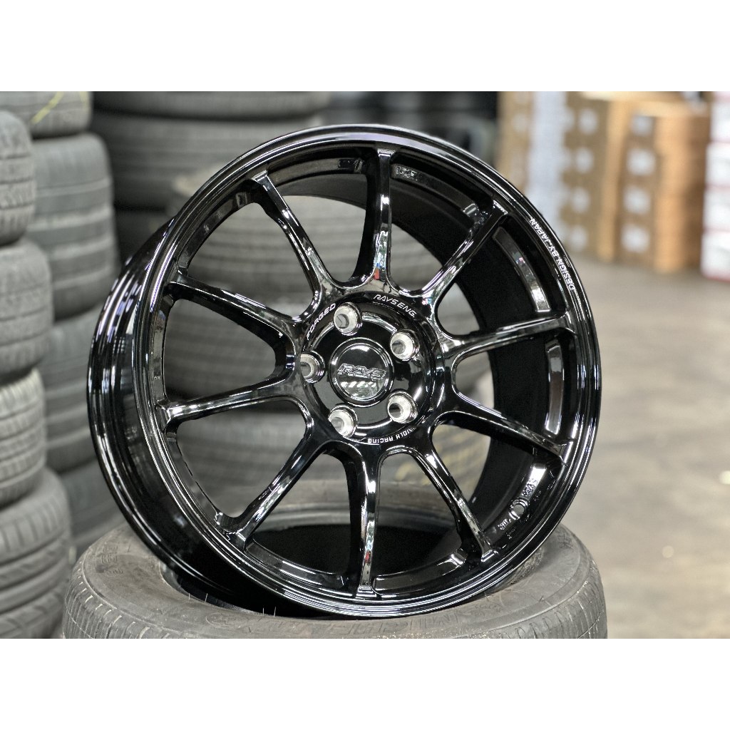 NEW 18X8.5J AOW Rays ZE40 Rim (set of 4) Black 5X114.3 for Civic Camry Lancer CX3 CX30 X50 X70 ...