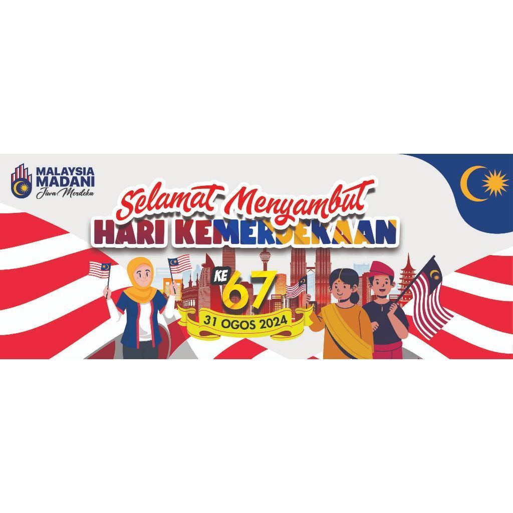 {PART 2} BANNER HARI KEBANGSAAN/KEMERDEKAAN/MERDEKA MALAYSIA 2024 YANG ...