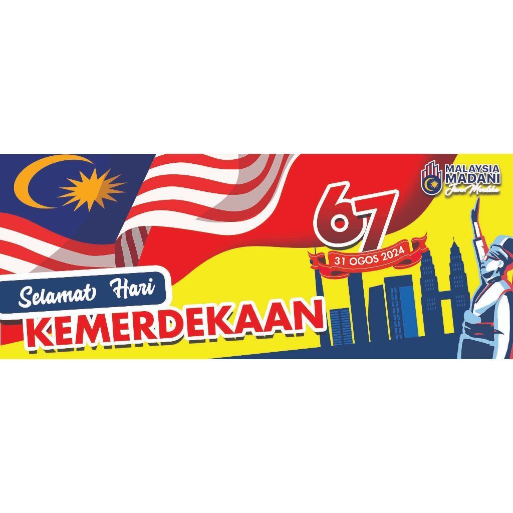 {PART 2} BANNER HARI KEBANGSAAN/KEMERDEKAAN/MERDEKA MALAYSIA 2024 YANG ...