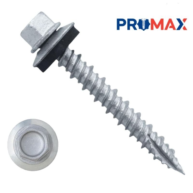 Type 17 Ruspert Coating Hexagon Timber Screw with Bonded Washer Skru ...