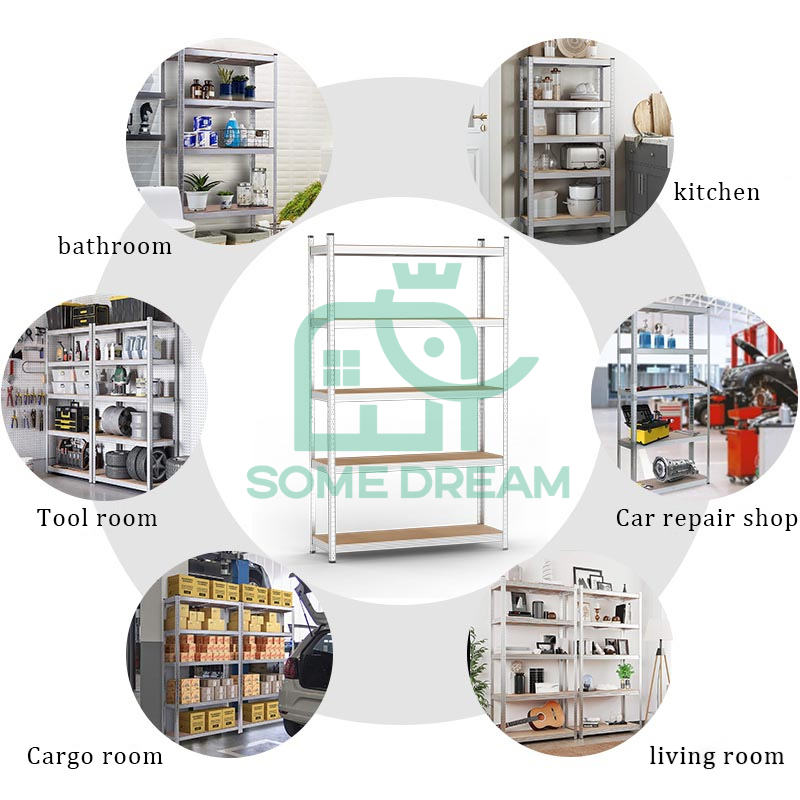 5 Tier RACK Boltless Rack Home Storage Warehouse Store Room Office File ...