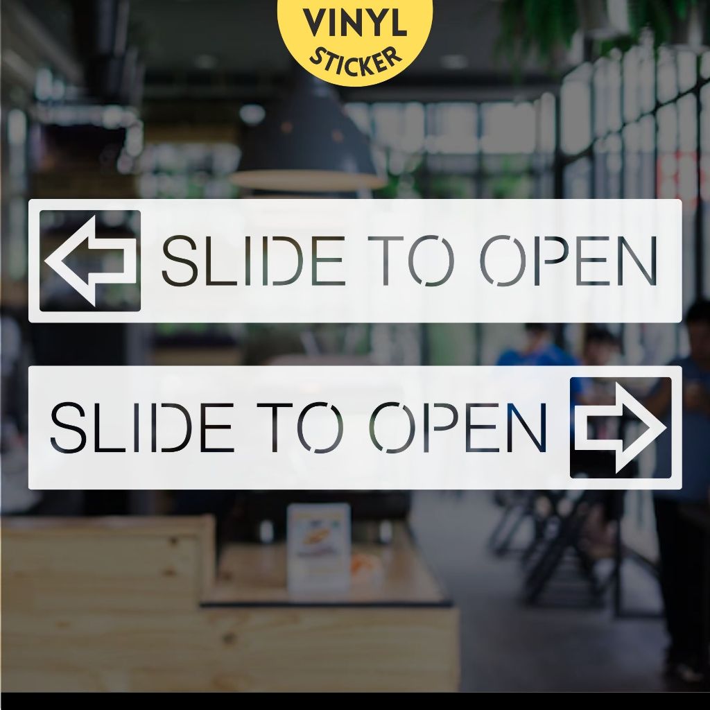 Slide to open Version 2 (Left) or (Right) - Vinyl Decal Sticker for ...