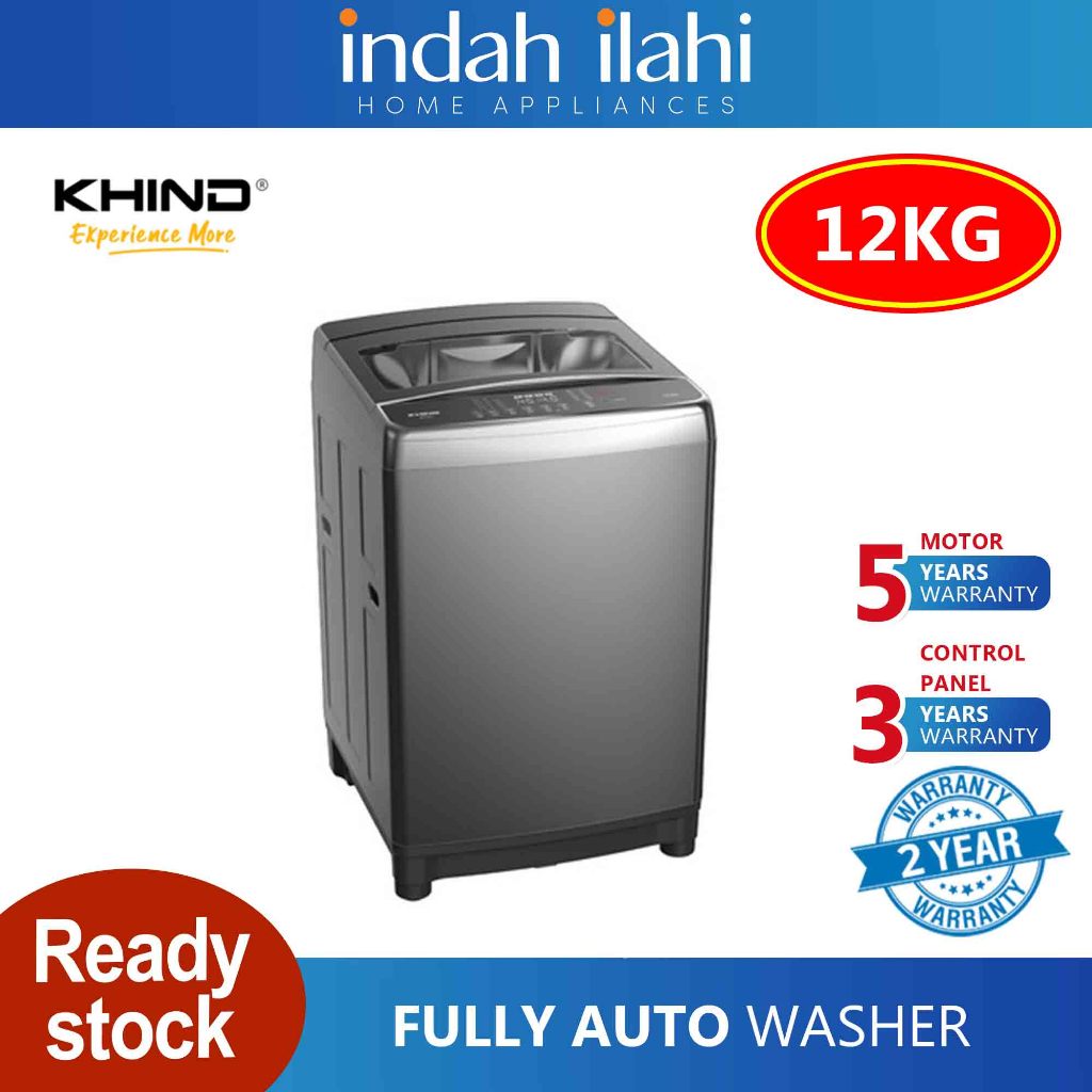 Khind 12Kg Fully Auto Washing Machine WM120A | Shopee Malaysia