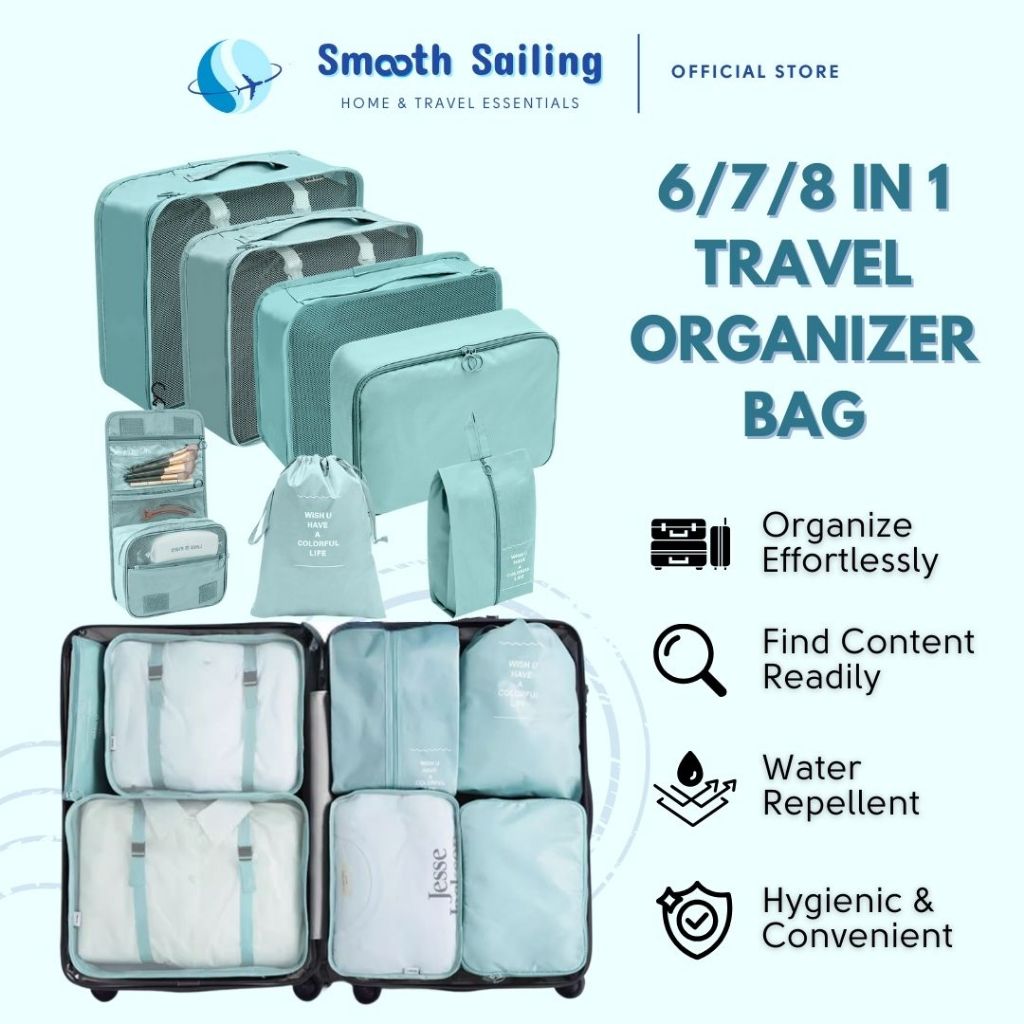 Travel Bag Organizer Luggage Travel Organizer Travel Bag Organiser Set ...