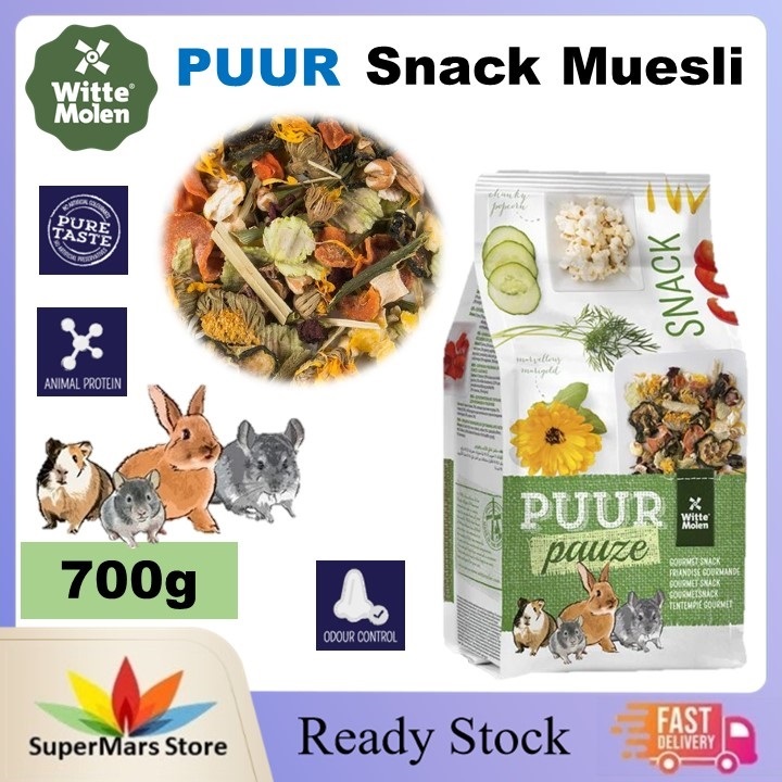 Witte Molen - Puur Snack Muesli -700g/ Hamster Rabbit Rodents & Small ...
