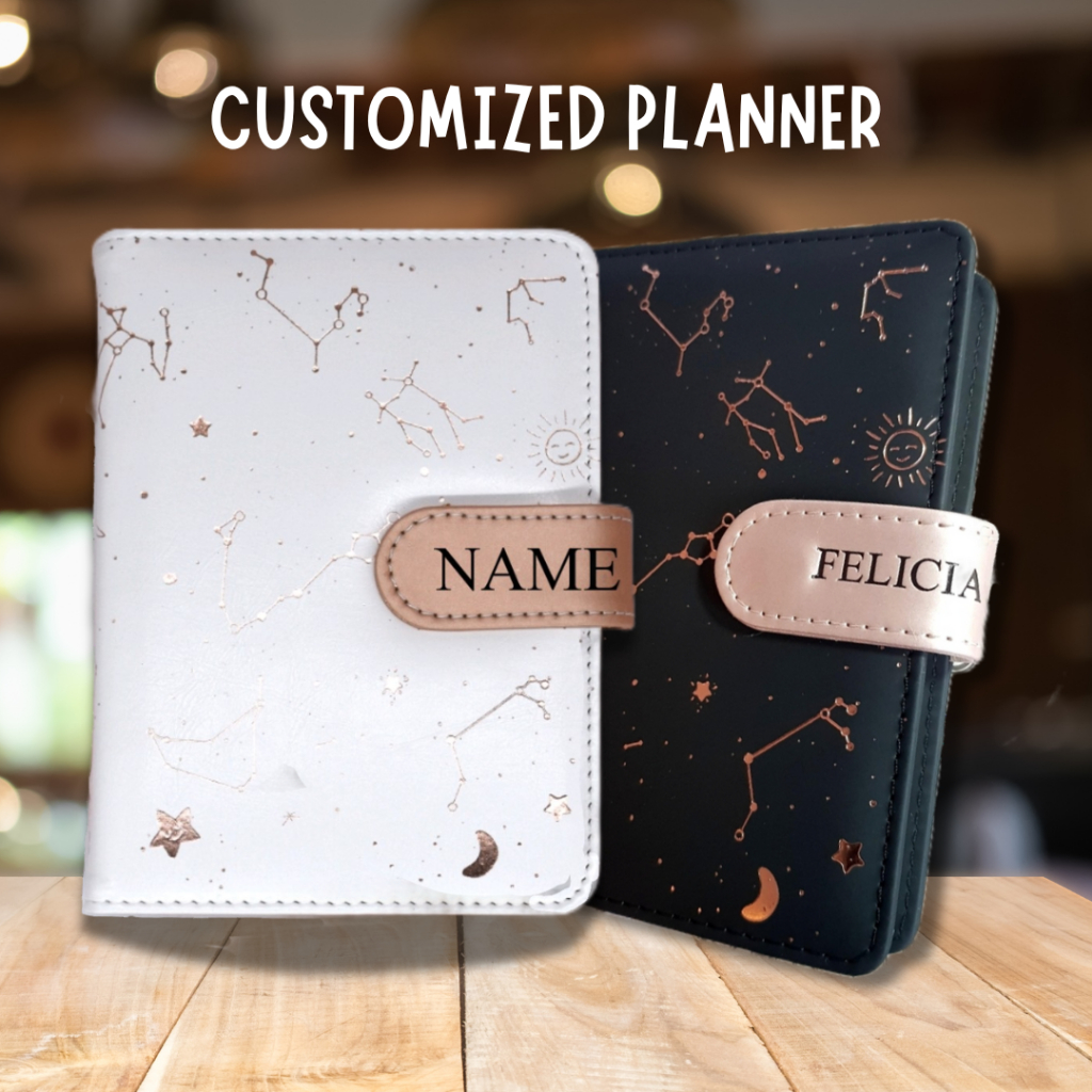 Customized Notebook Planner | PU Leather A6 Daily Monthly Yearly ...