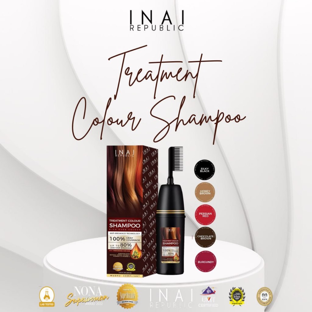 PRE ORDER Syampu Pewarna Rambut Halal - Treatment Colour Shampoo 5 in 1 ...