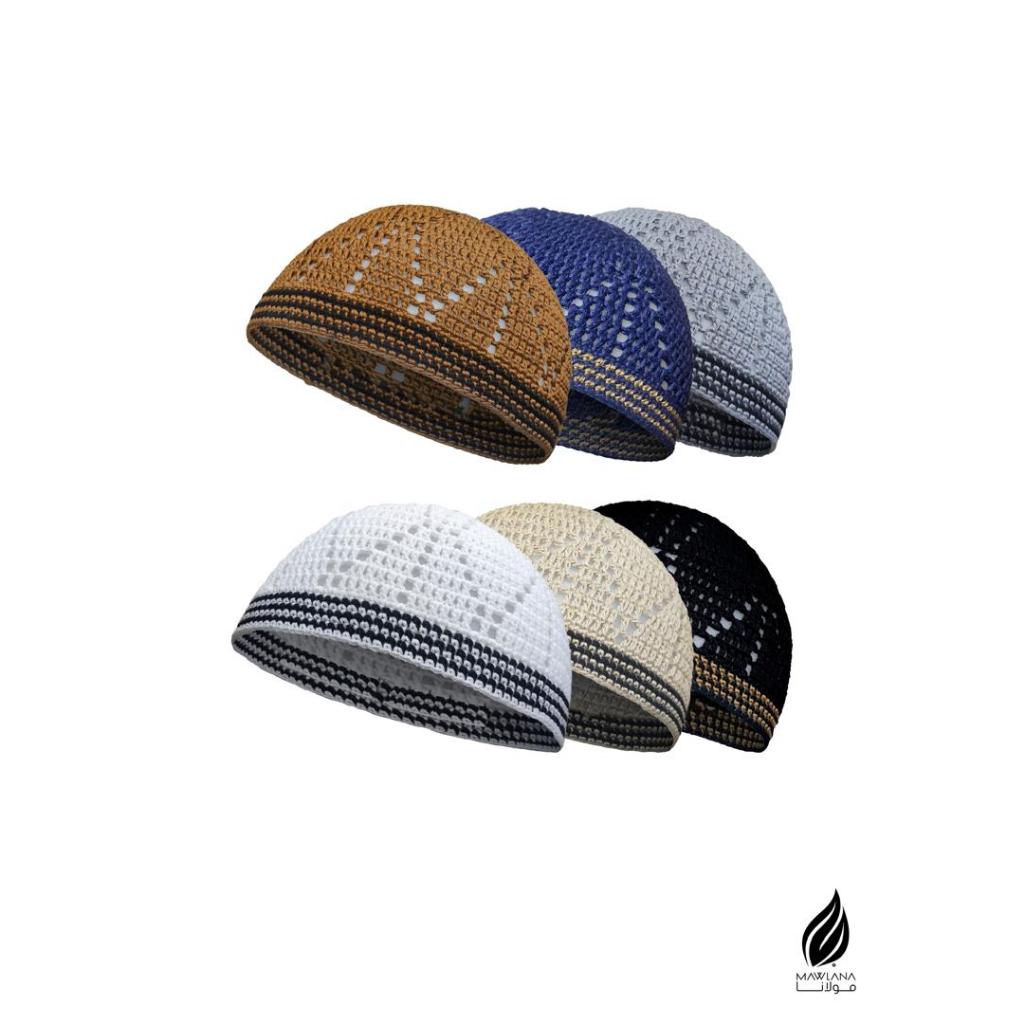 Kopiah kait tebal ariffin/belang free size dewasa | Shopee Malaysia