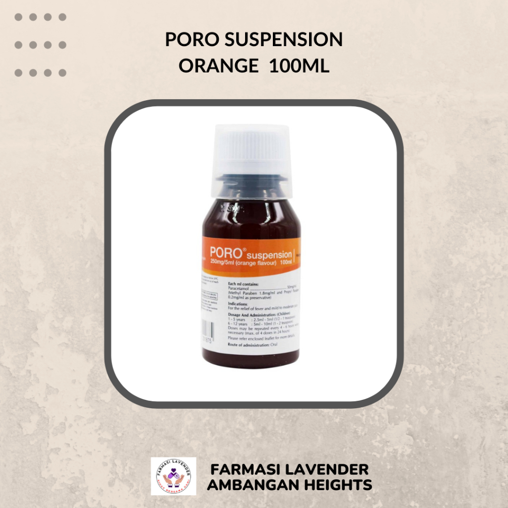 {BEST ITEM} Poro Suspension 250mg/5ml 100ML | Shopee Malaysia