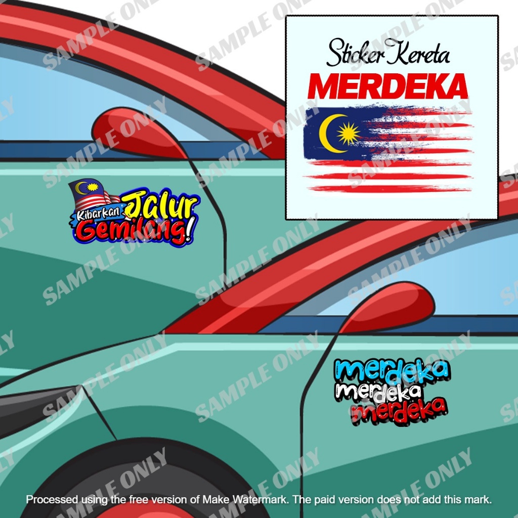 Stiker Kereta Motor TEMA MERDEKA / Sticker Hari Kebangsaan ...