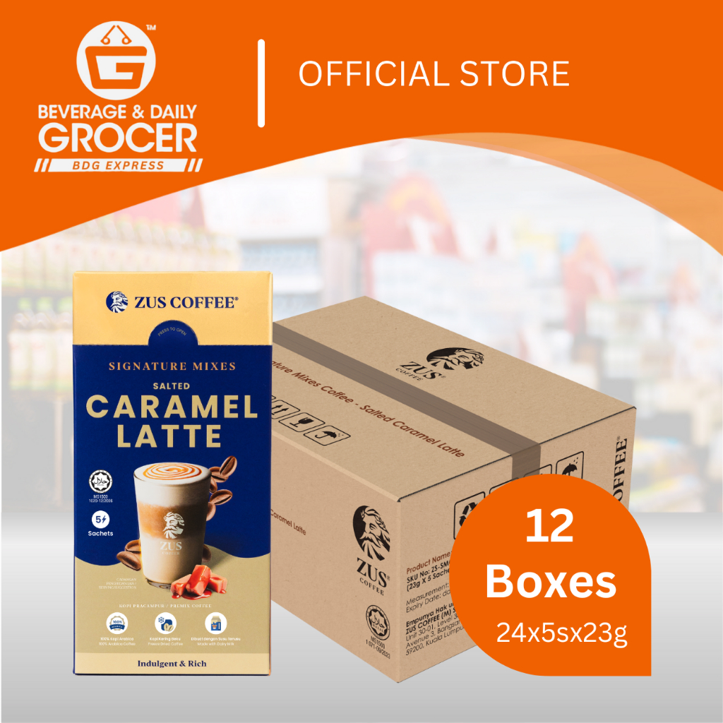 ZUS Signature Mixes Coffee Salted Caramel Latte 12x5sx23g | Shopee Malaysia