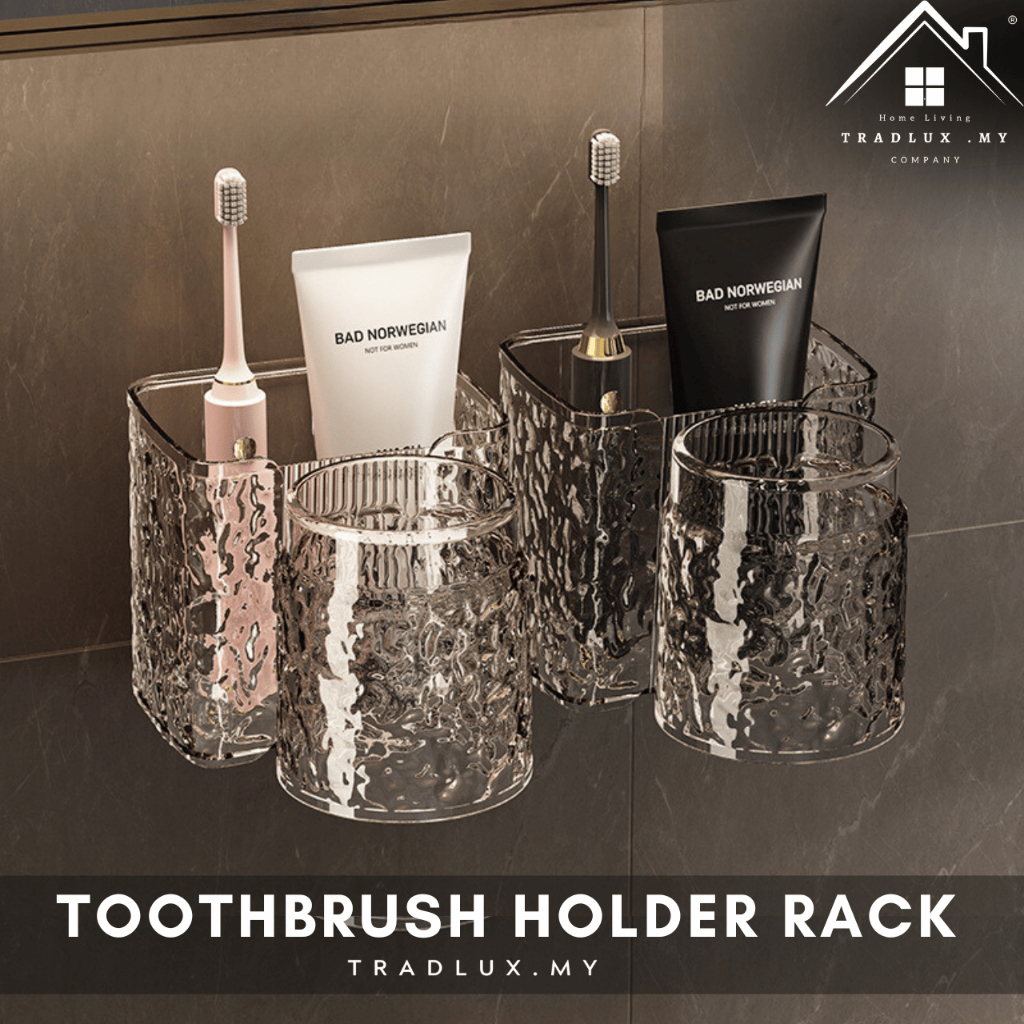 Toothbrush Holder Gargle Cup Punch-Free Storage Rack Cup Toothbrush ...