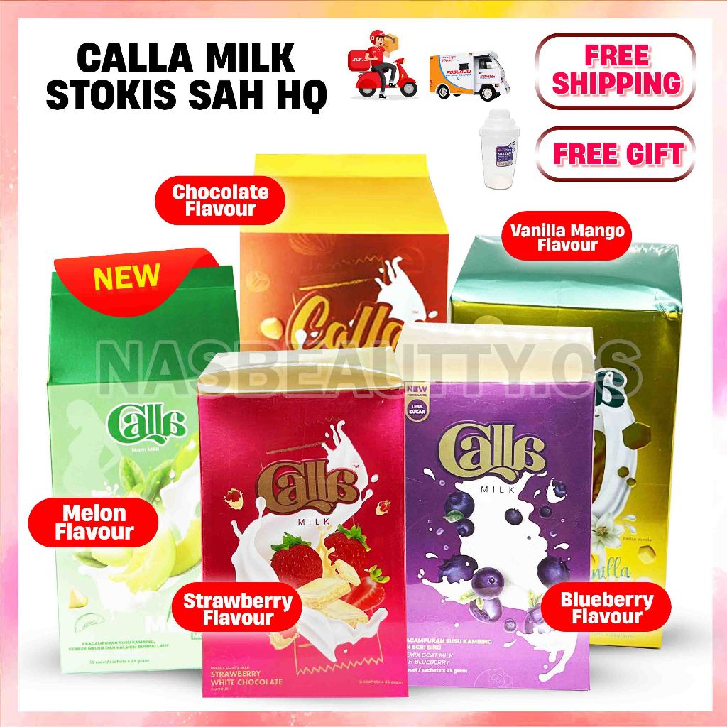 CALLA MILK Chocolate Hazelnut Blueberry Vanila Mango Strawberry Macchiato Free Pos Calla Beauty ...