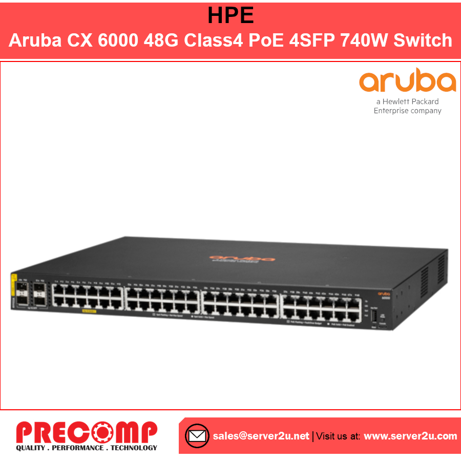 HPE Aruba 6000 48G Class4 4SFP 740W Switch (R9Y03A) | Shopee Malaysia