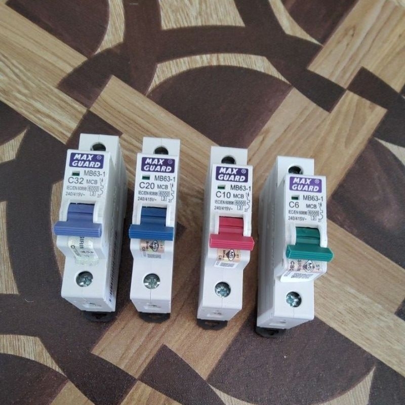 Maxguard MCB Miniature Circuit Braker 1 Pole 6A 10A 16A 20A 32A ...