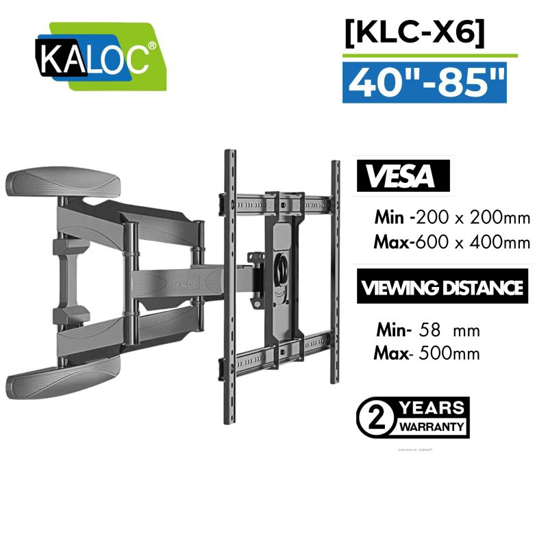 KALOC X6 40‘-85‘ ’’EXTRA HEAVY DUTY SLIM Full Motion Adjustable Wall ...