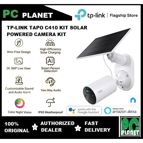 TP-Link Tapo C410 KIT 3MP/2K Solar-Powered Security Camera Smart Wire ...