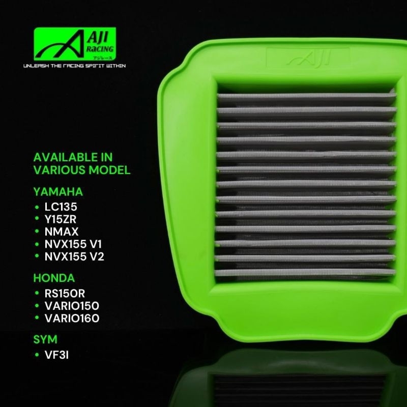 racing air filter aji racing stainless steel LC135 Y15 Y16 RS150 RSX150 ...