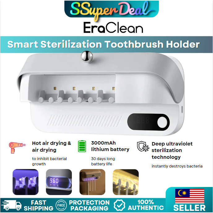 Xiaomi EraClean XD-TB01 Smart Sterilization Toothbrush Holder Deep UV ...