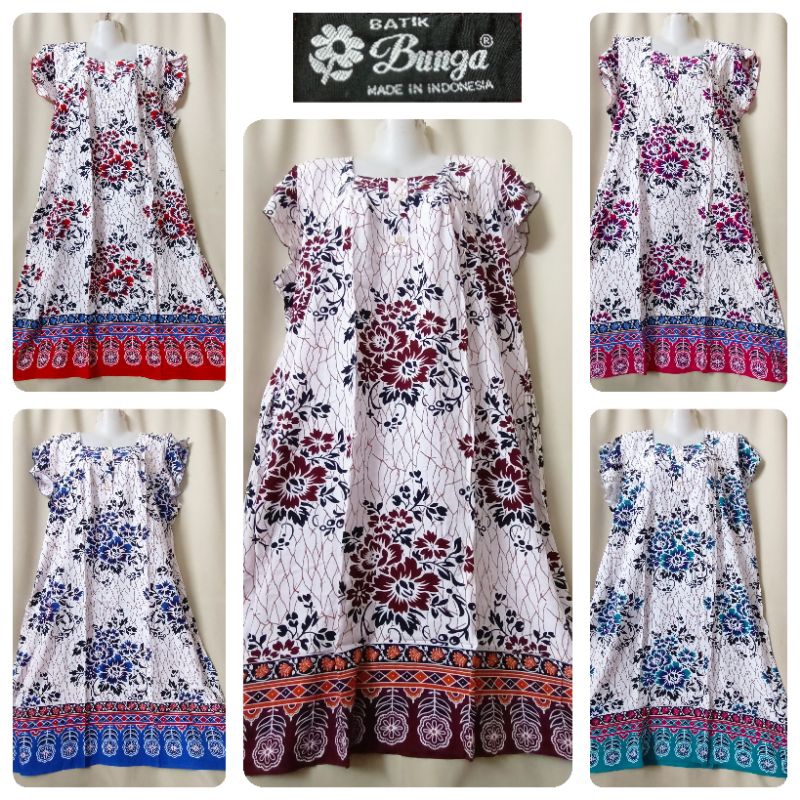 BS2 (Size 2XL) (Bunga) Baju Tidur Batik/Baju Batik | Batik Night Dress ...