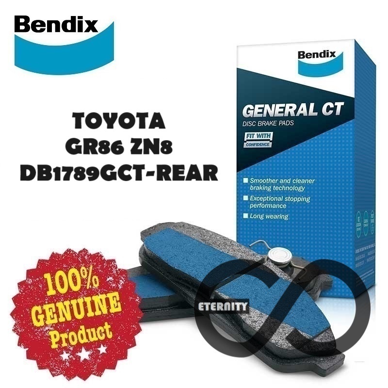Original Bendix DB1789GCT Rear Brake Pad - Toyota GR86 ZN8 | Shopee ...