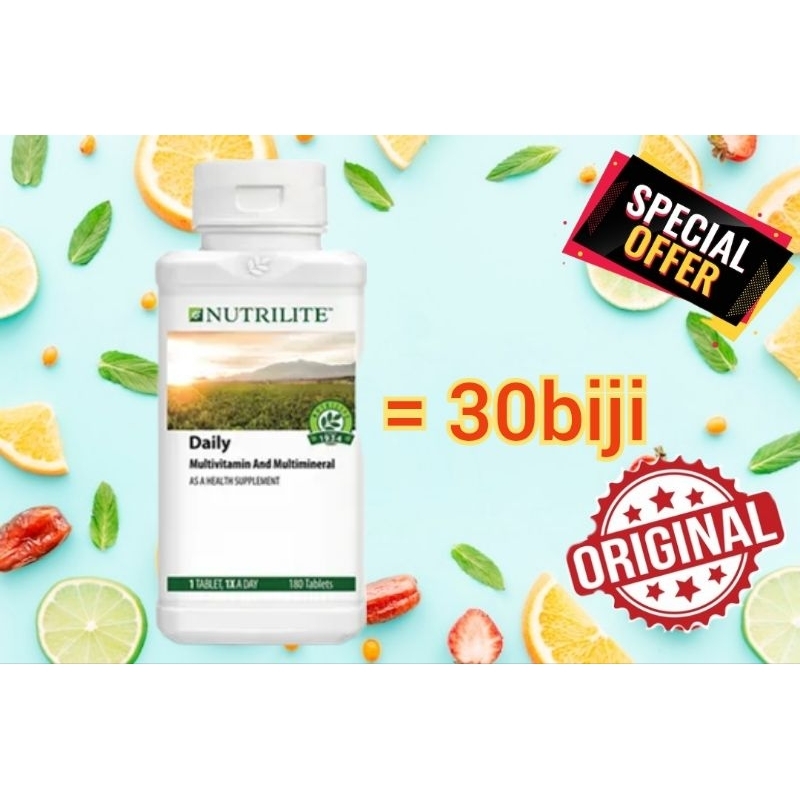 NUTRILITE DAILY MULTIVITAMIN & MINERAL (TRIAL PACK) (30BIJI) | Shopee ...