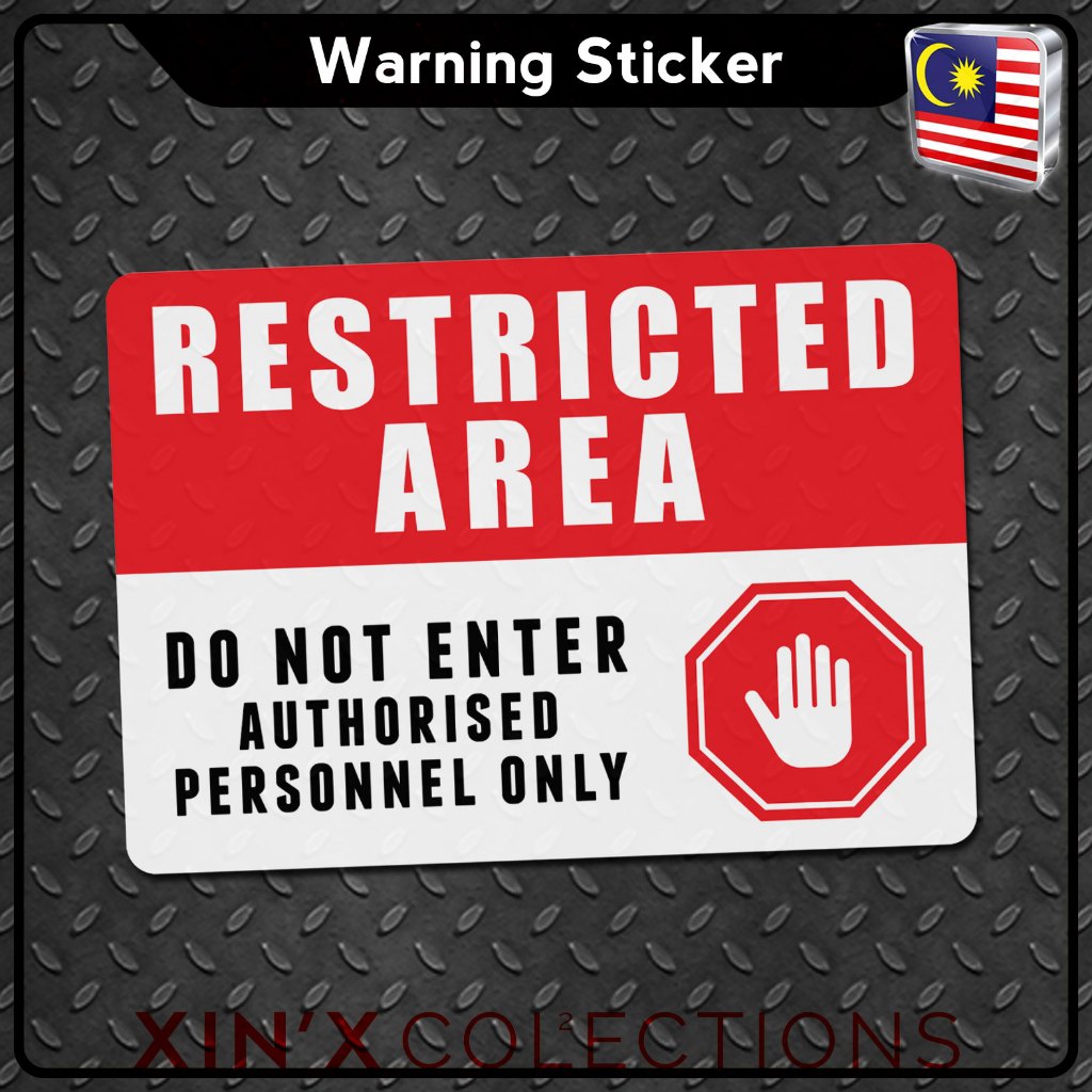 Do not enter Restricted Area Keep Out Private Property Warning Sticker ...