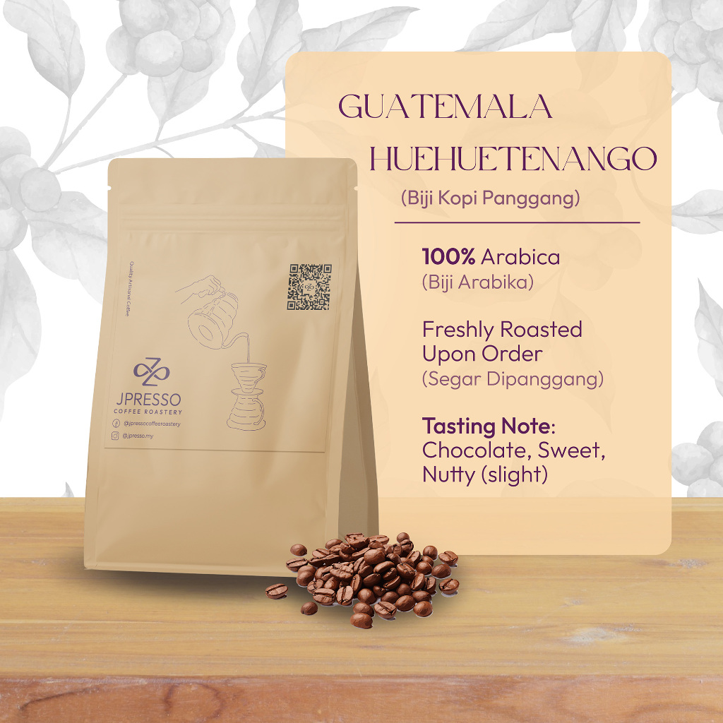 JPRESSO Coffee Bean Guatemala Huehuetenango Genuine Arabica Single Origin Biji Kopi Freshly ...