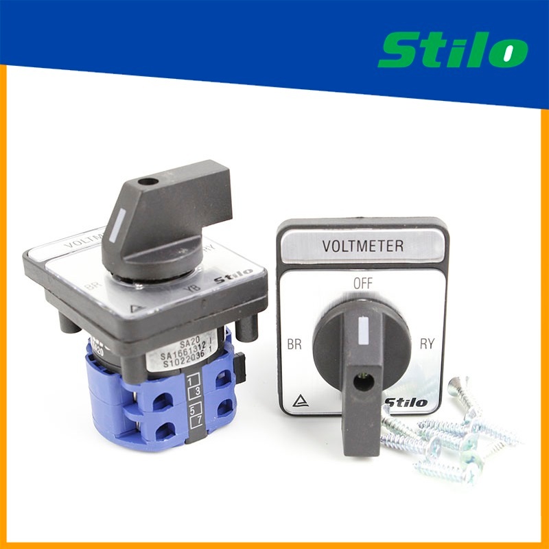 STILO 16A OFF/BR/YB/RY 3PHASE LINE TO LINE VOLTMETER Selector Switch ...