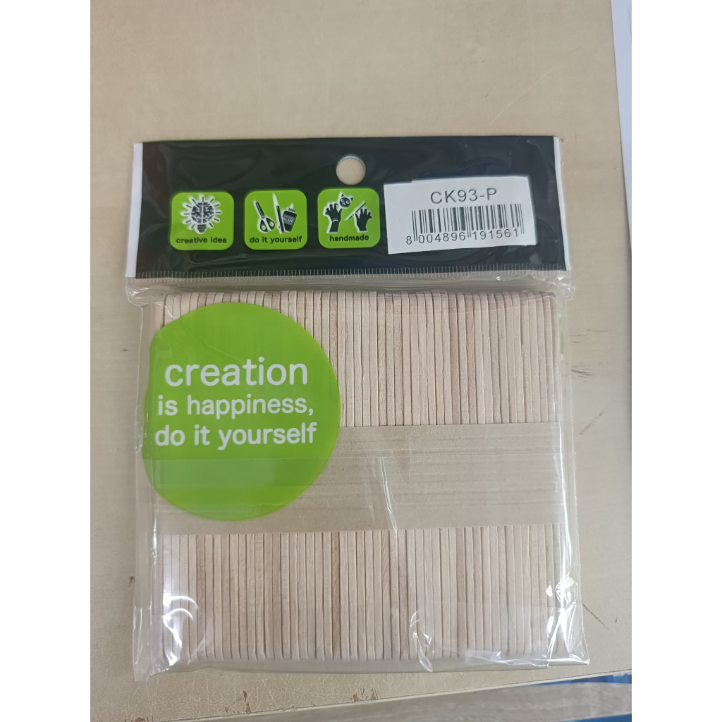 ICE CREAM STICK/BATANG AIS KRIM CC 50pcs PLAIN CK93P (9.3cm x 1cm ...