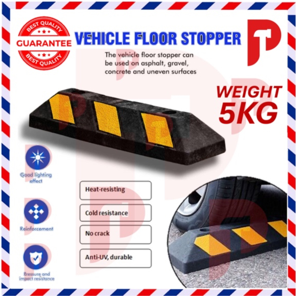 Rubber Wheel Stopper 🔥 Ready Stocks 🔥 Heavy Duty (5KG) Road Wheel ...