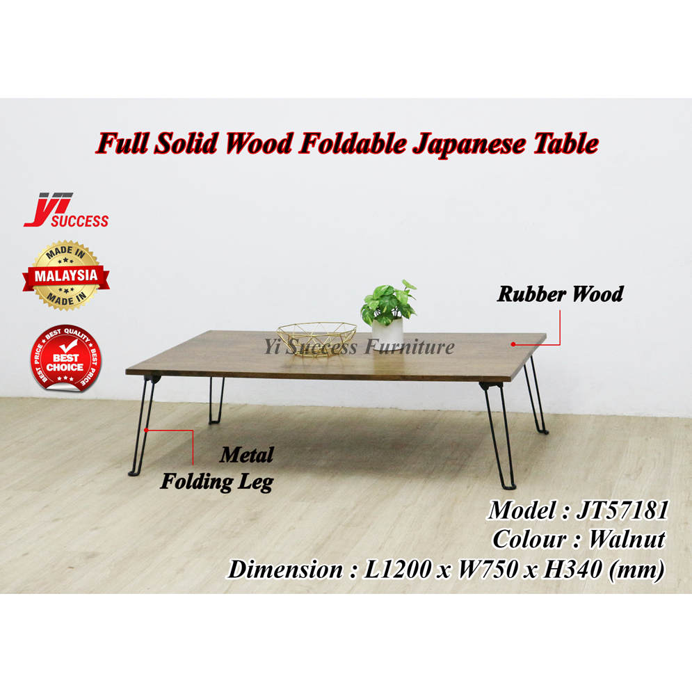 Yi Success Full Solid Rubber Wood Japanese Table / Foldable Japanese ...