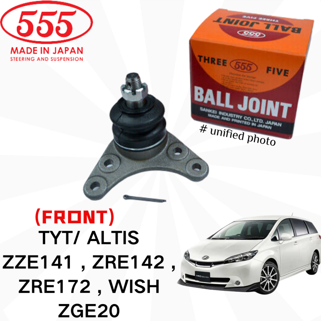 TOYOTA ALTIS ZZE141 , ZRE142 , ZRE172 , WISH ZGE20 555 JAPAN BRAND BALL ...