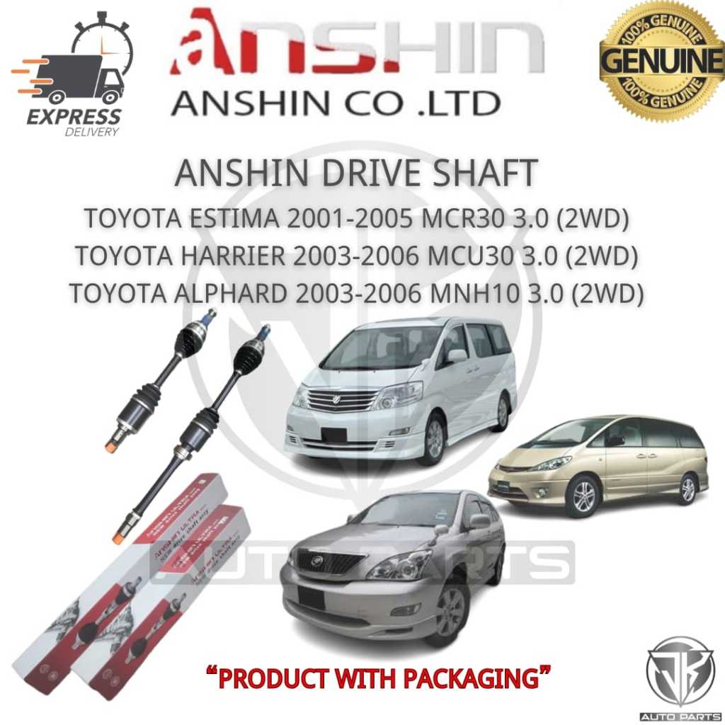 #ANSHIN#JAPAN DRIVE SHAFT TOYOTA ESTIMA MCR30 3.0,ALPHARD MNH10 3.0 ...