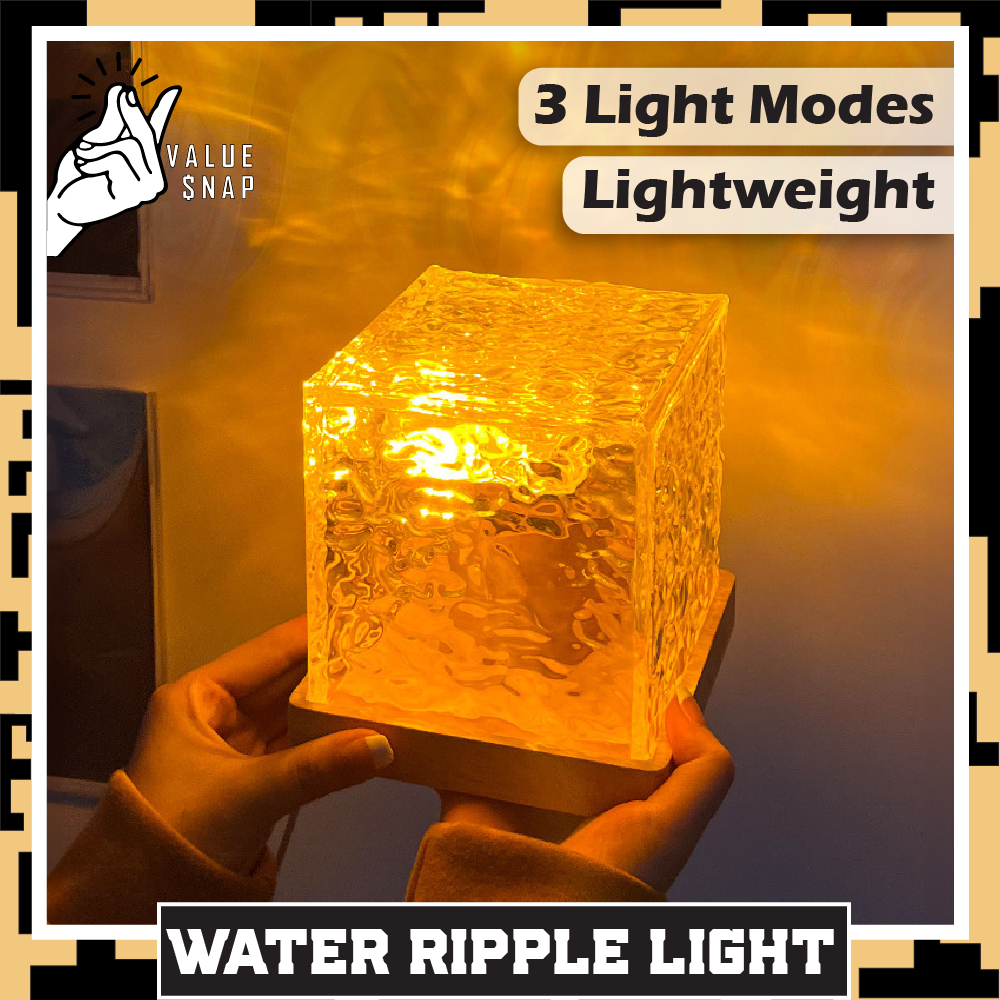 Water Ripple Lamp Dynamic Influencer Rotating Bedside Flame Romantic ...