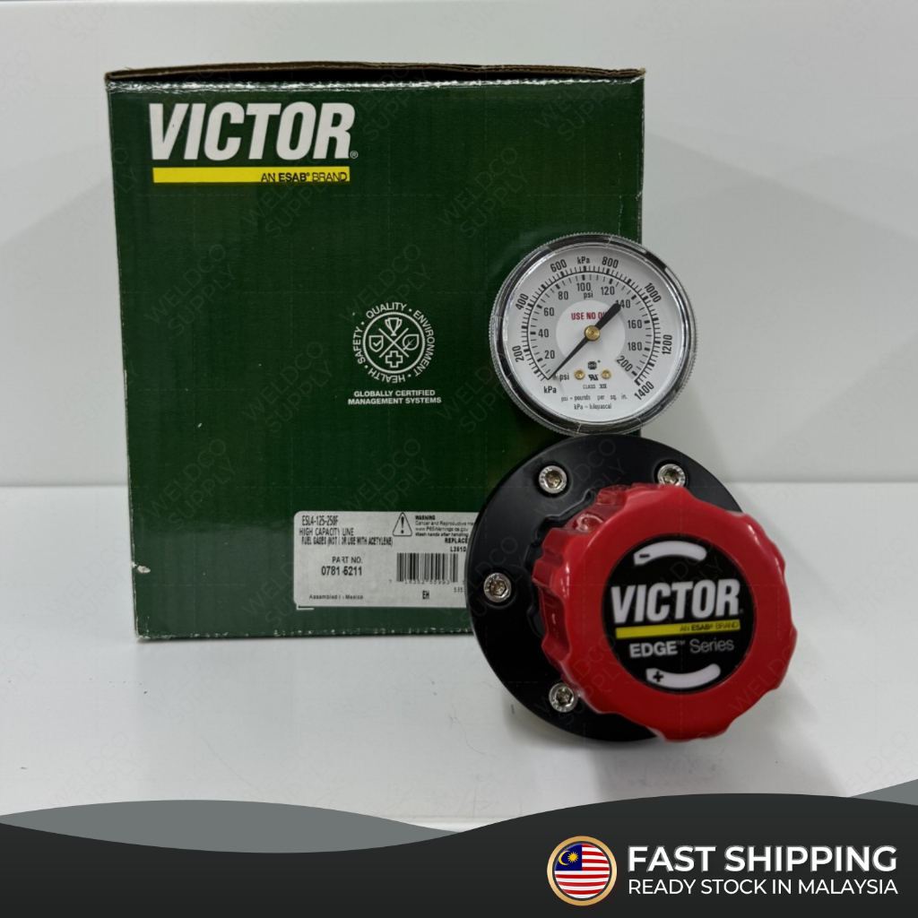 VICTOR ESL4-125-250F Edge Regulator Heavy Duty Hydrogen, Methane ...
