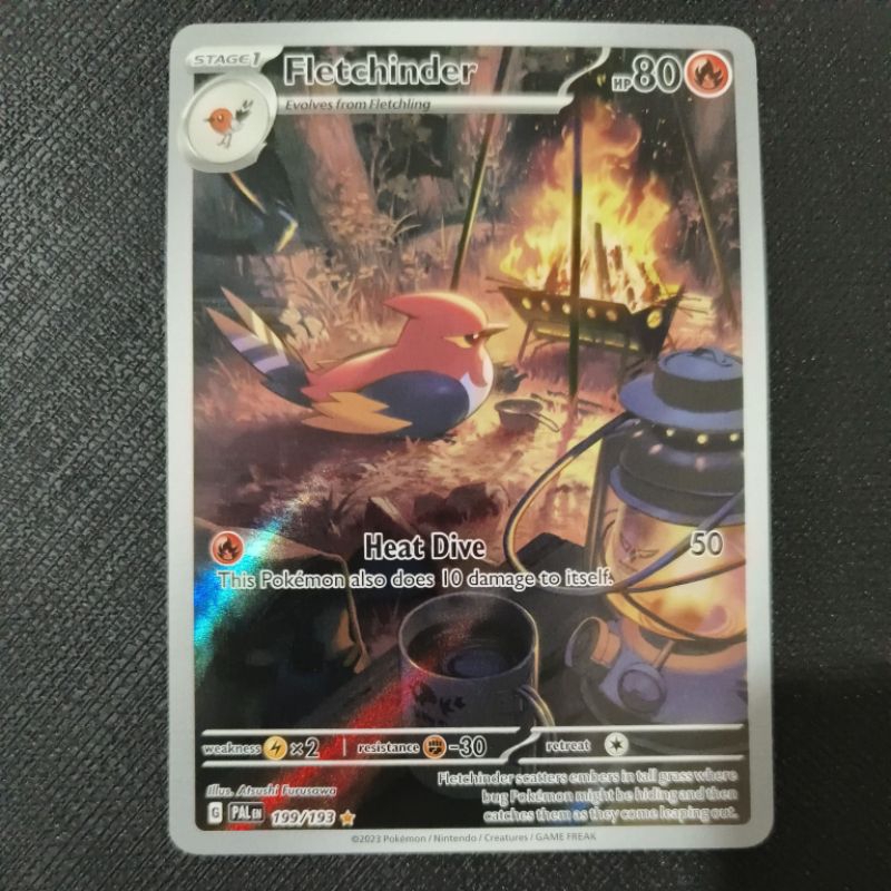 Pokemon Card TCG : SV2 Paldea Evolved : Fletchinder 199/193 ...