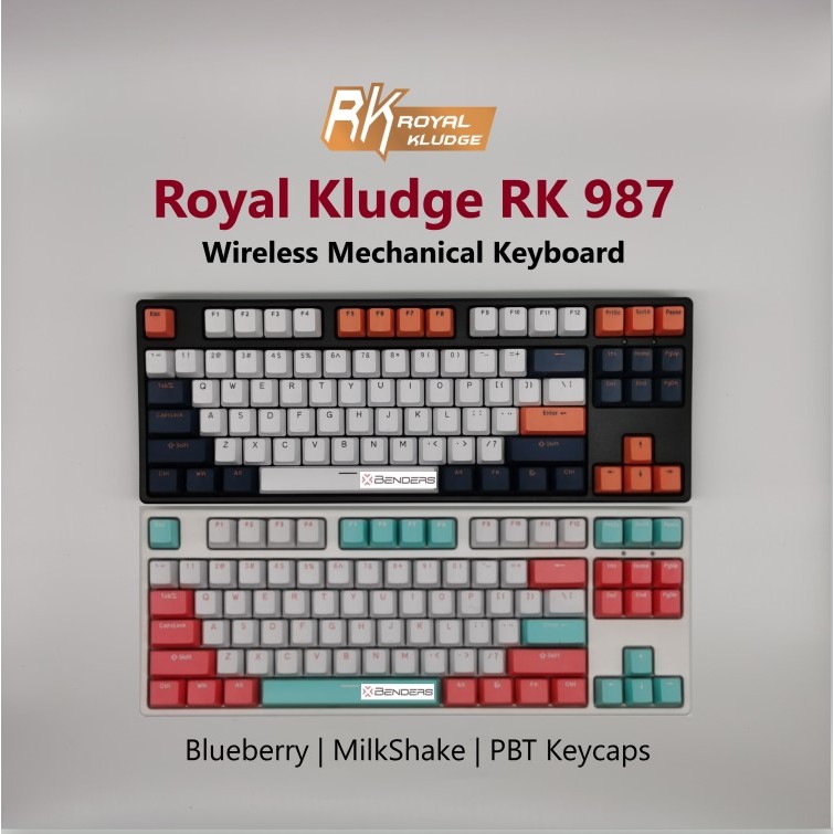 RK987 Royal Kludge TKL Mechanical Keyboard Three Mode Bluetooth ...