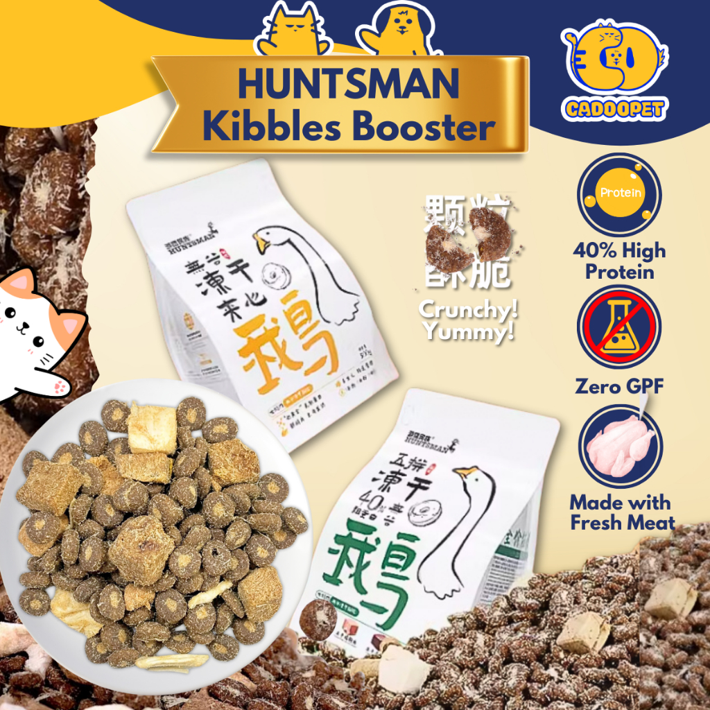HUNTSMAN Flossy Donut Kibbles & Cat Booster 500G For Cats Food Makanan ...