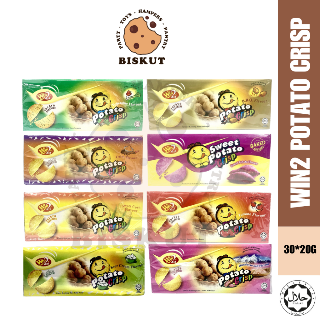 Win2 Potato Crisp Crackers (30x20g)/ Tomato / Corn / Himalayan Salt ...