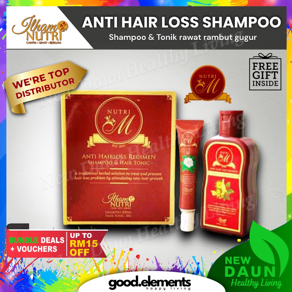 NUTRI-M ANTI HAIR LOSS SHAMPOO by ILHAM NUTRI - Rawatan Rambut Gugur ...