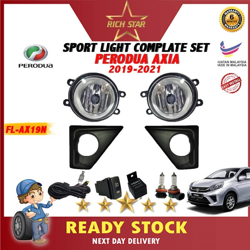 PERODUA AXIA G-XTRA(19)AXIA G(20)AXIA E(21)FRONT BUMPER FOG LAMP/SPORT ...