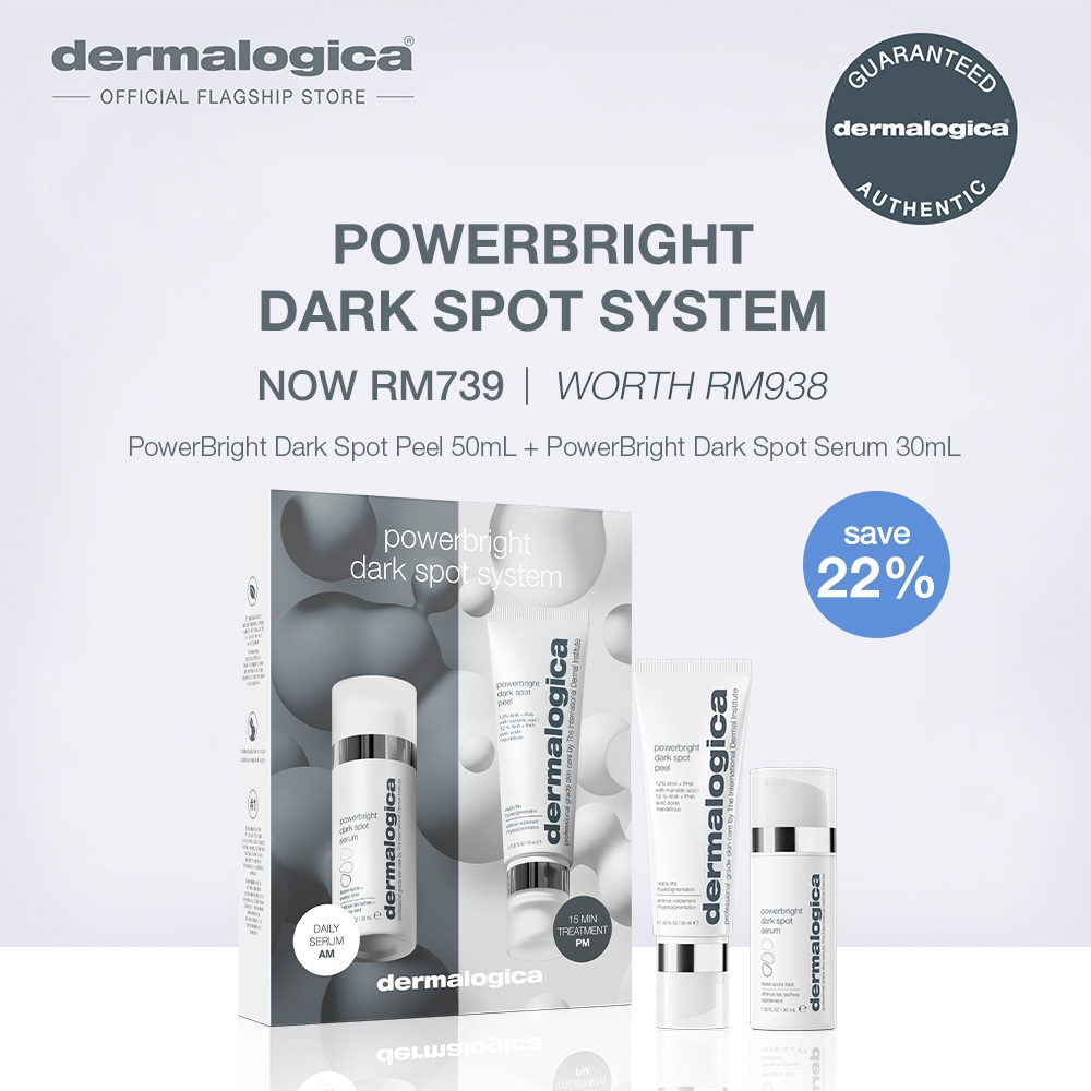 [value set] dermalogica powerbright dark spot system, lifts + fades dark spots | Shopee Malaysia