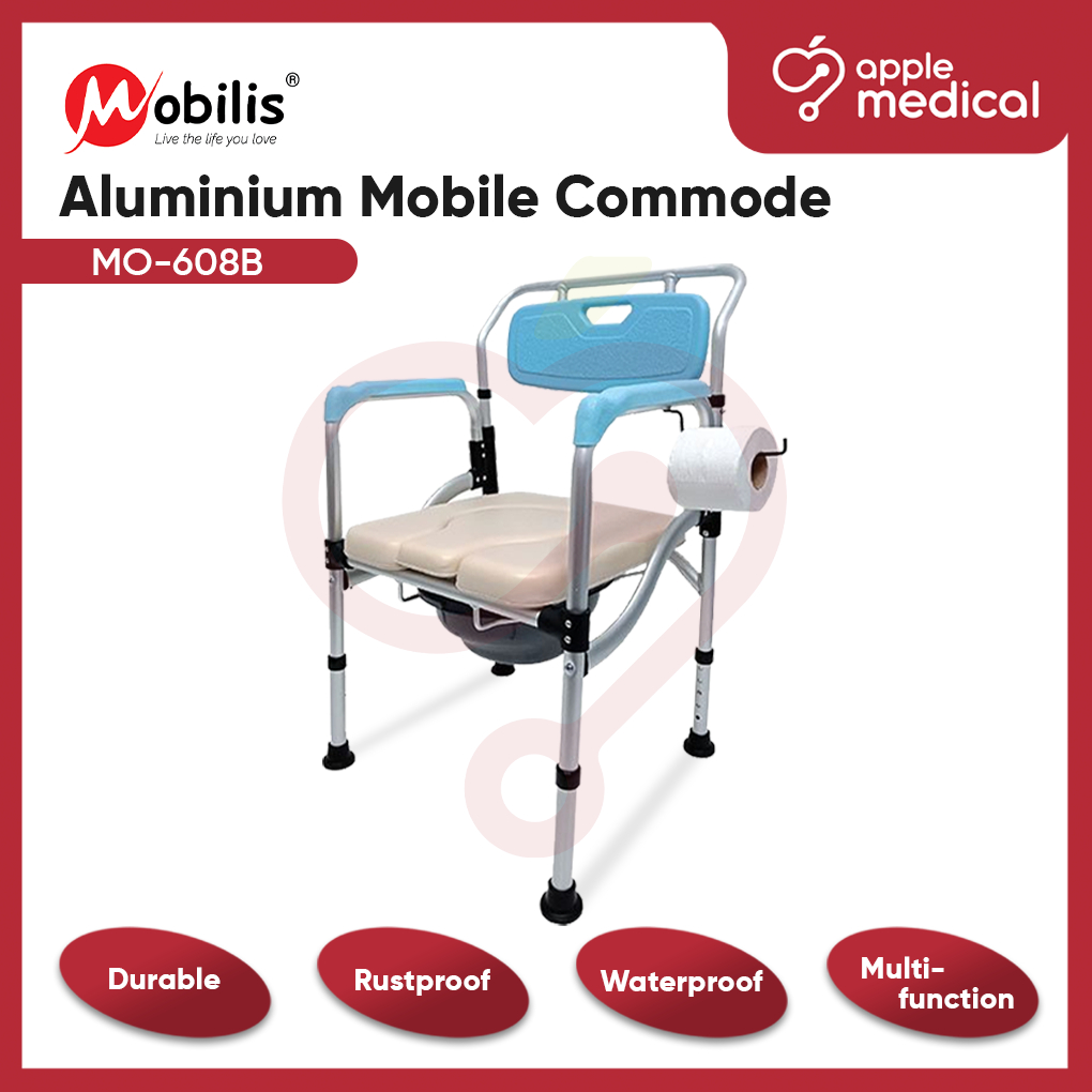 Mobilis Aluminium Commode Chair Kerusi Komod Aluminium MO-608B | Shopee Malaysia