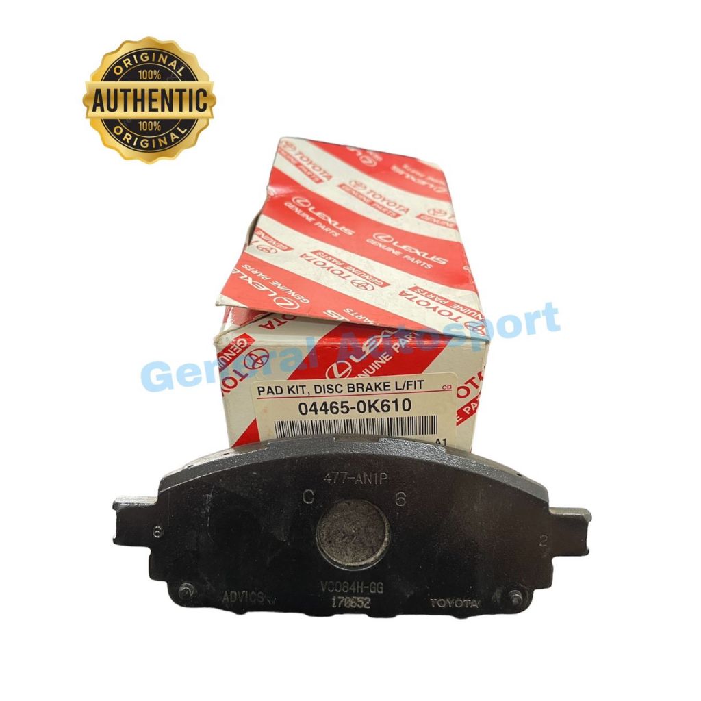 Original Front Disc Brake Pad Toyota Innova TGN140 04465-0K610 | Shopee ...