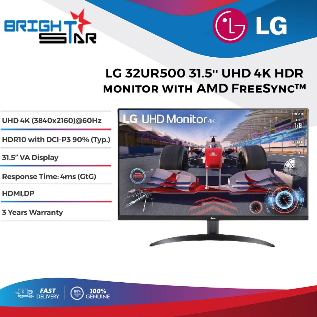 LG 32UR500-B 31.5'' UHD 4K HDR monitor with AMD FreeSync | Shopee Malaysia