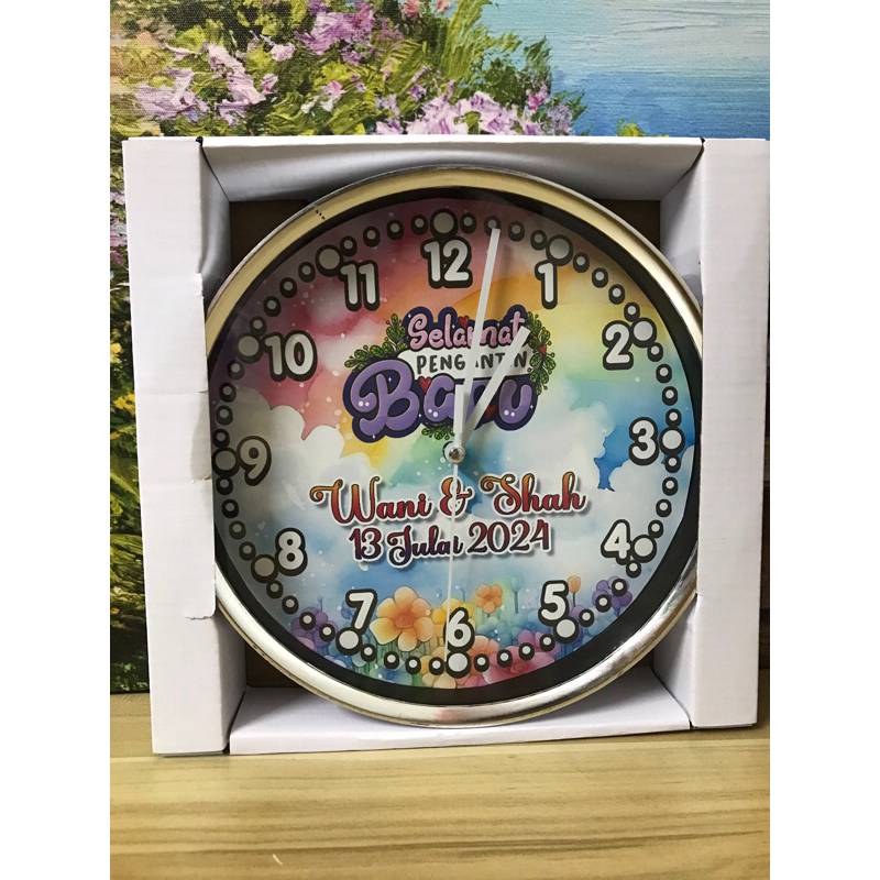 Jam dinding customised gambar sendiri atau boleh request design ...